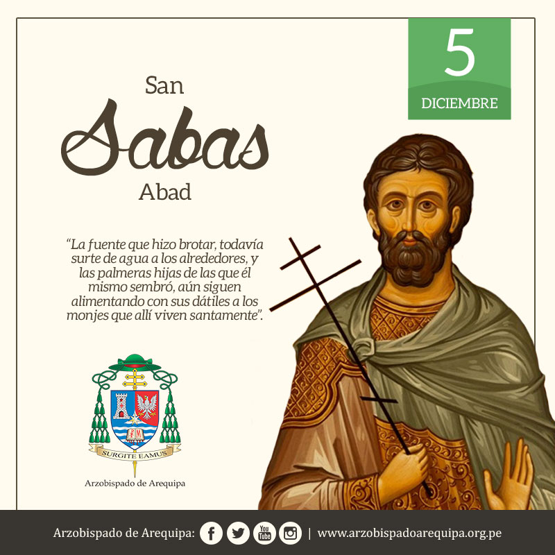 5 San Sabas, Abad